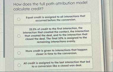 How Does The Full Path Attribution Model Calculate Credit