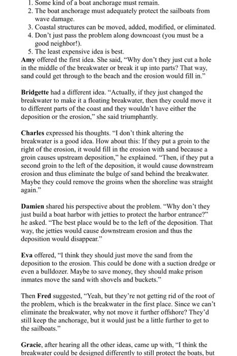 Solved 7 Case Study: Coastal Stabilization Structures During | Chegg.com