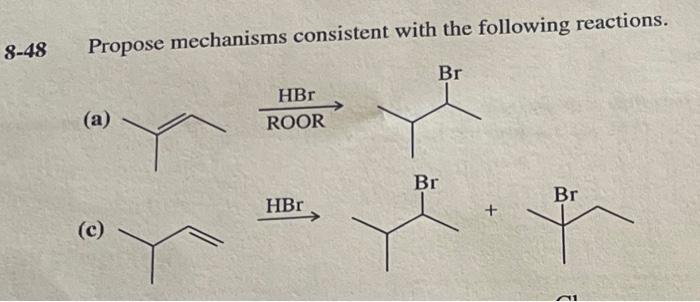 Solved 8-48 Propose mechanisms consistent with the following | Chegg.com