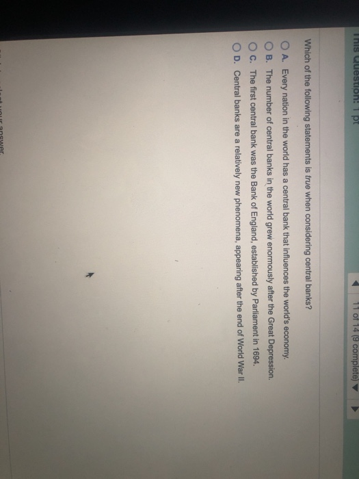 Solved Inis Question: 1 pt 11 of 14 (9 complete) Which of | Chegg.com Solved Inis Question: 1 pt 11 of 14 (9 complete) Which of | Chegg.com