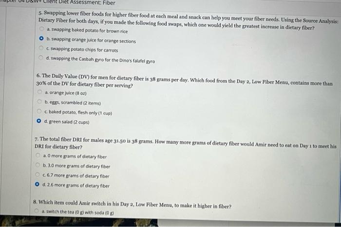 Introduction Fiber assists in maintaining a healthy | Chegg.com