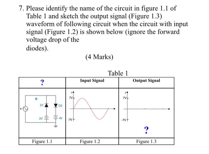 Solved 7. Please identify the name of the circuit in figure | Chegg.com