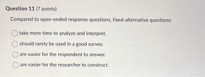 Compared to open-ended response questions, | Chegg.com