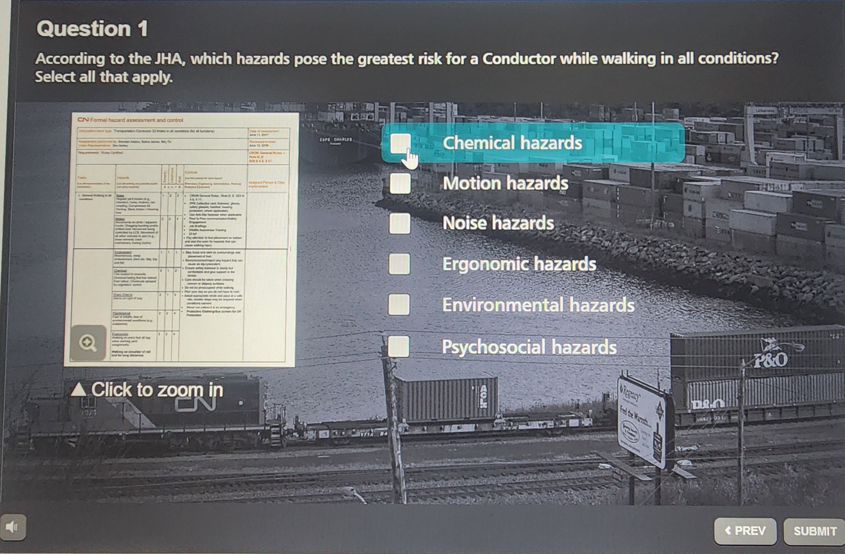 Solved Question 1According to the JHA, which hazards pose | Chegg.com