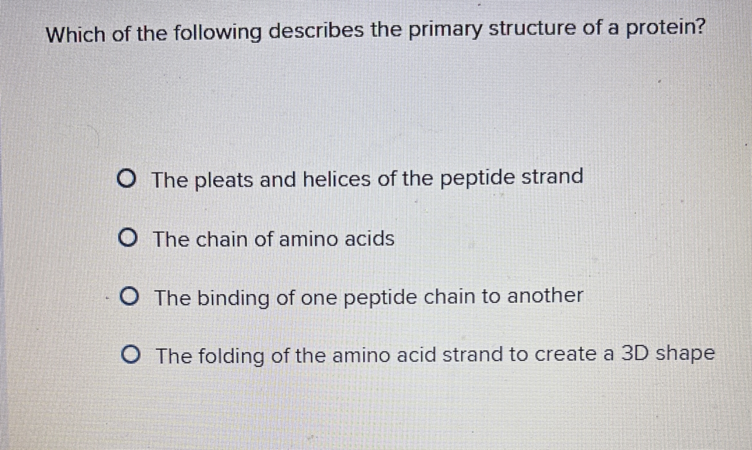 Solved Which of the following describes the primary | Chegg.com