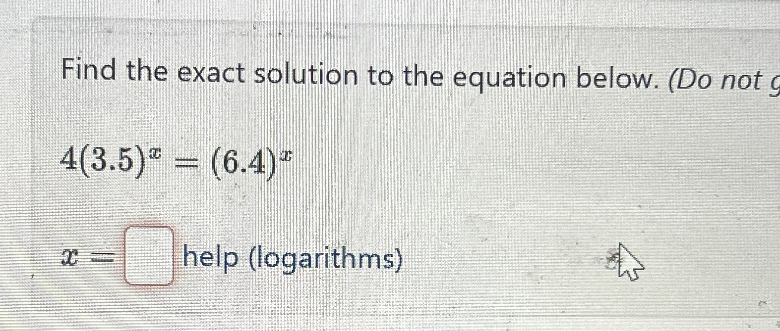 Solved Find the exact solution to the equation below. (Do | Chegg.com