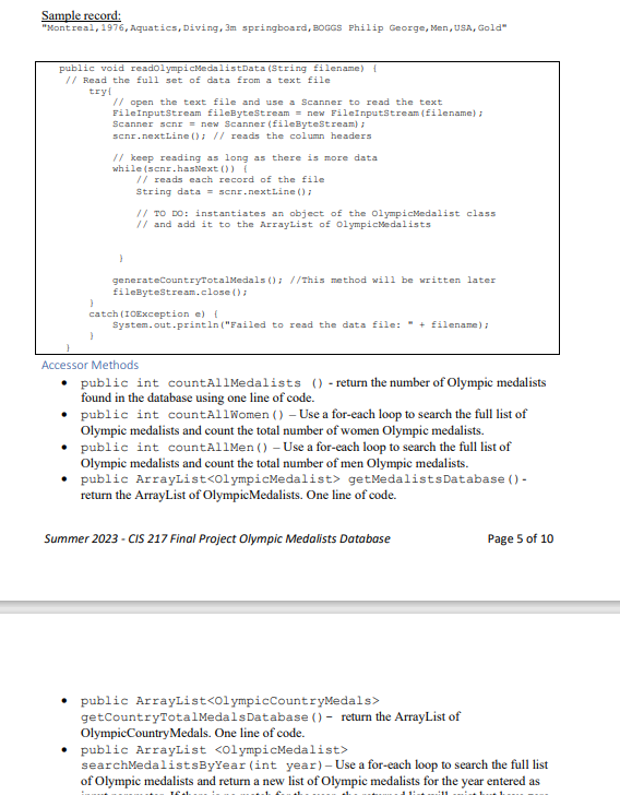 Solved Hi, I'm doing an Olympic Medalists Database project | Chegg.com