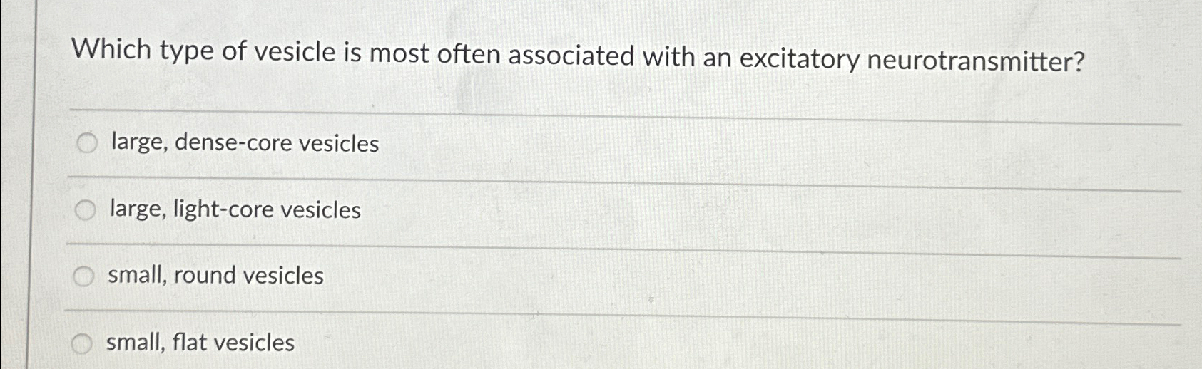 Solved Which type of vesicle is most often associated with | Chegg.com