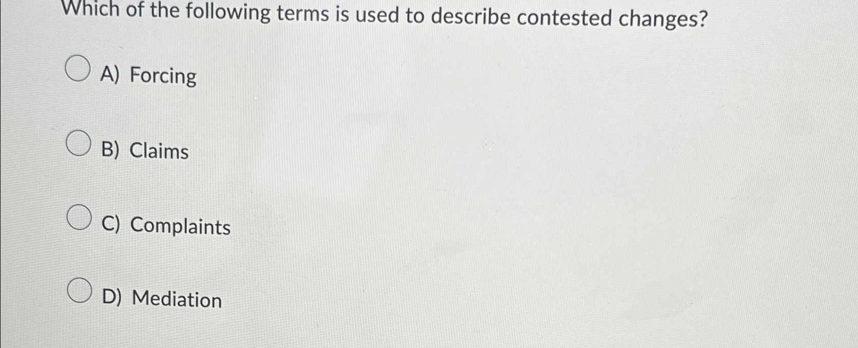 Solved Which of the following terms is used to describe | Chegg.com