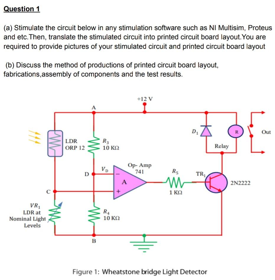 Solved Question 1 (a) Stimulate the circuit below in any | Chegg.com