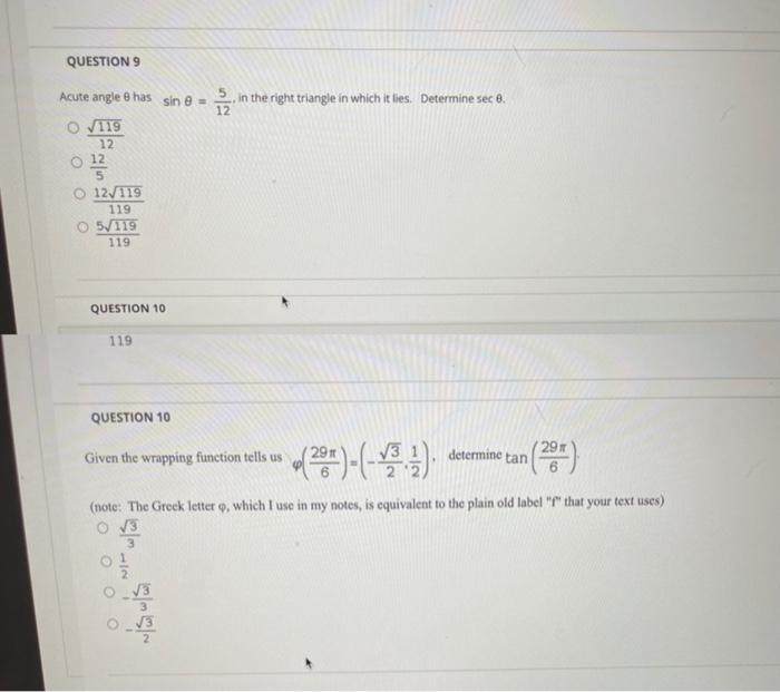 Solved QUESTION 7 Using the Wrapping Function, F(t) which | Chegg.com
