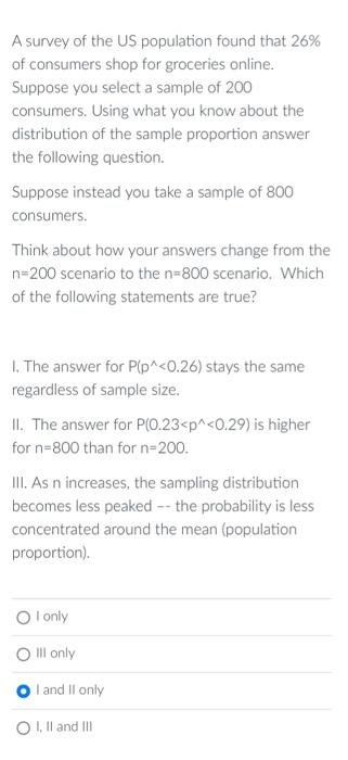 A survey of the US population found that 26% of | Chegg.com