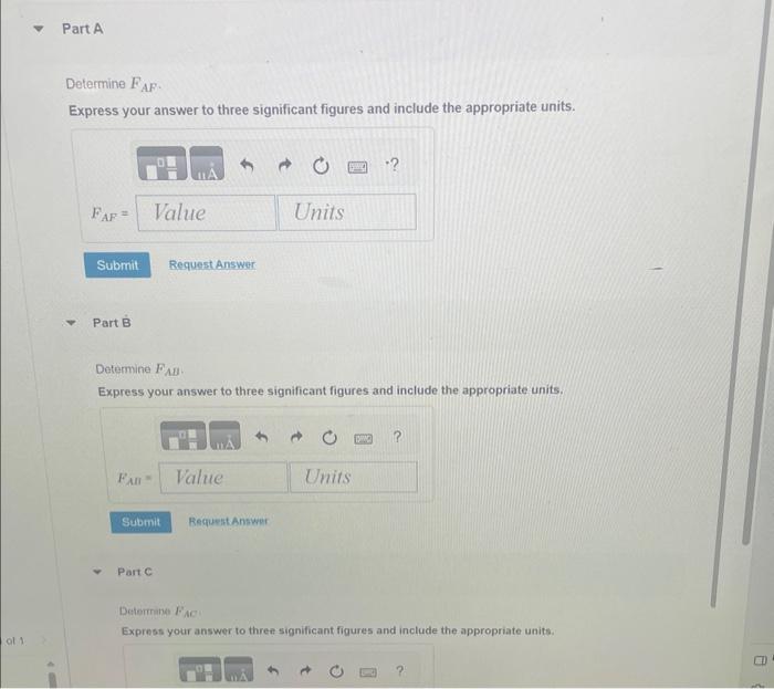 Solved Determine the force in each cord for equilibrium of | Chegg.com