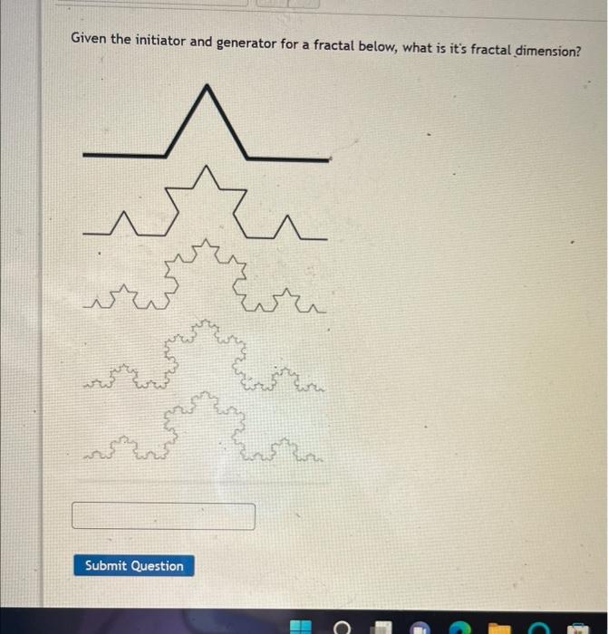 Solved Given the initiator and generator for a fractal | Chegg.com