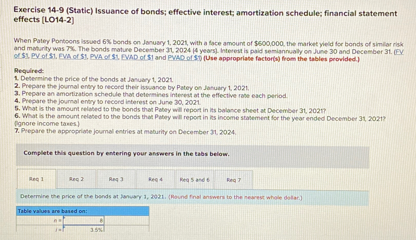 Solved Exercise 14-9 (Static) ﻿Issuance of bonds; effective | Chegg.com