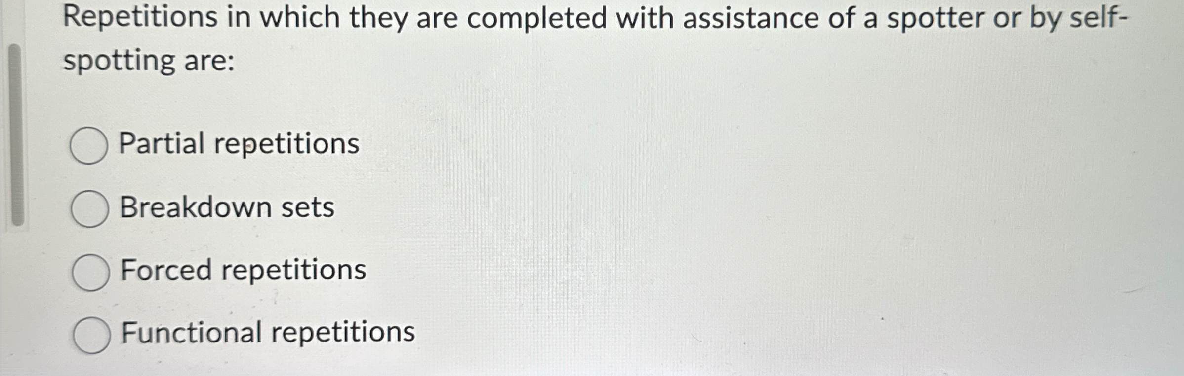 Solved Repetitions in which they are completed with | Chegg.com