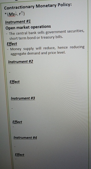 Solved Contractionary Monetary | Chegg.com