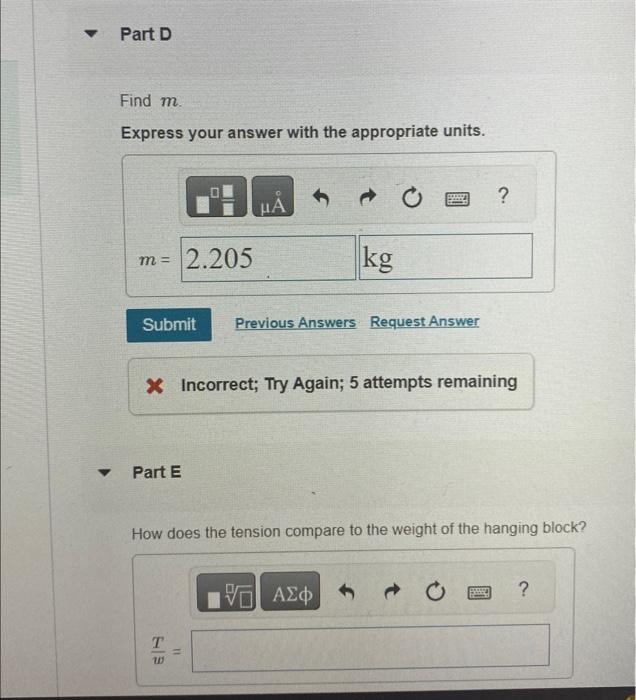 Solved A light rope is attached to a block with mass 4.40 kg | Chegg.com