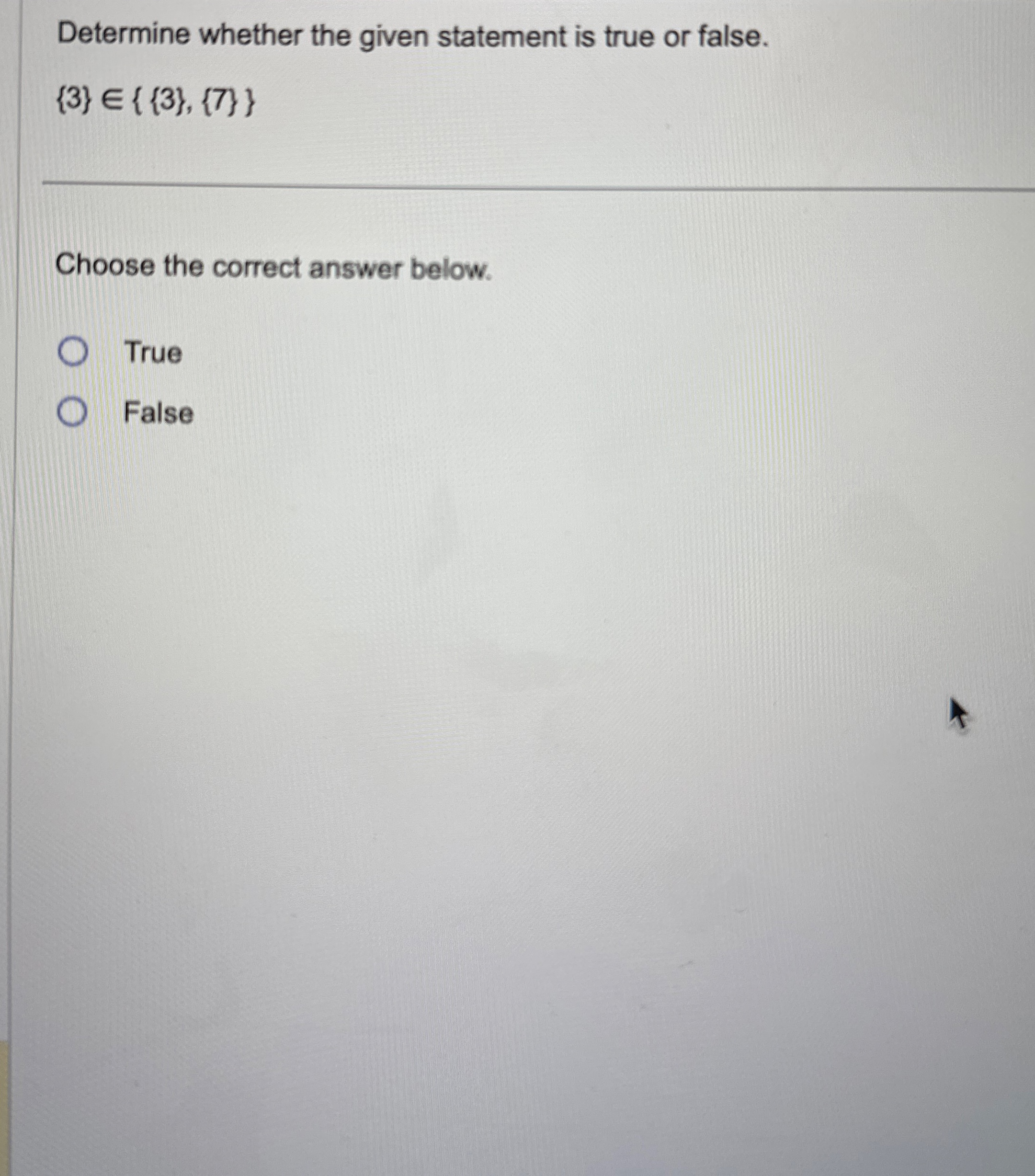 Solved Determine whether the given statement is true or | Chegg.com