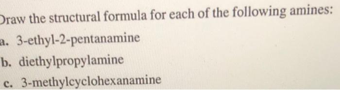 Solved Draw the structural formula for each of the following | Chegg.com