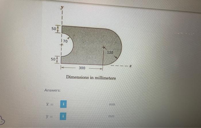 Solved Dimensions in millimeters Answers: | Chegg.com