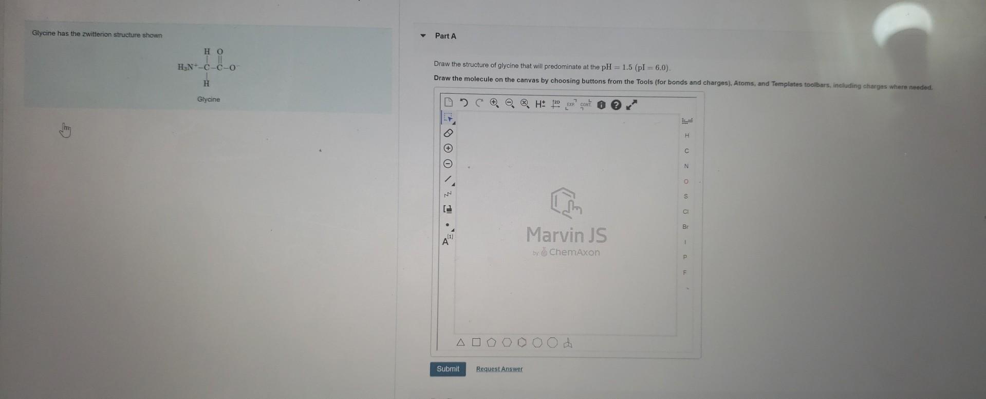 Solved Part A Draw the structure of glycine that will | Chegg.com