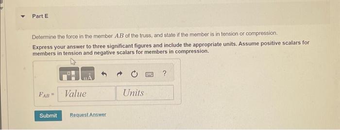 Solved Determine ton force in eacr member of the this thown | Chegg.com