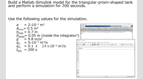 Build a Matlab-Simulink model for the | Chegg.com