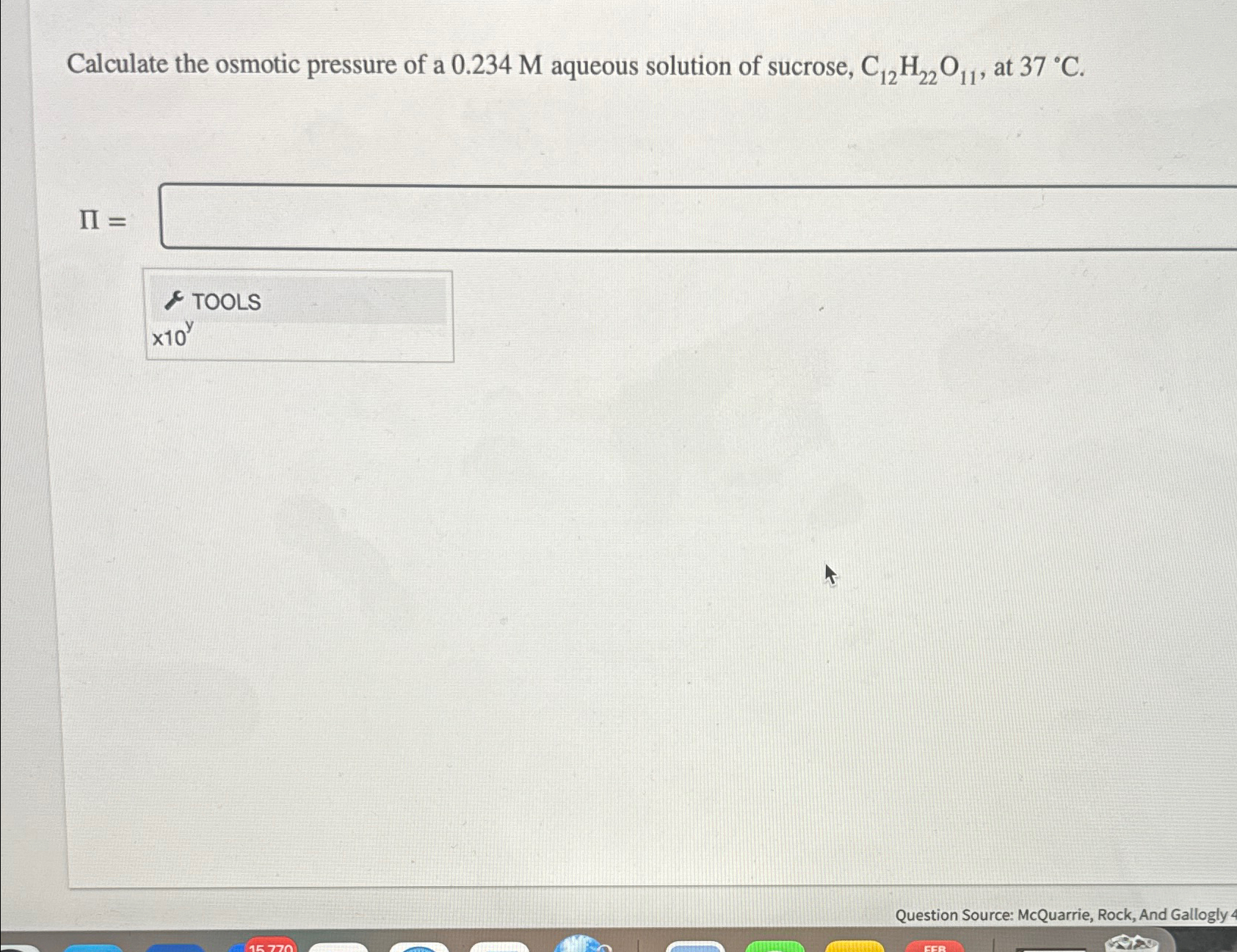Solved Calculate the osmotic pressure of a 0.234M ﻿aqueous | Chegg.com