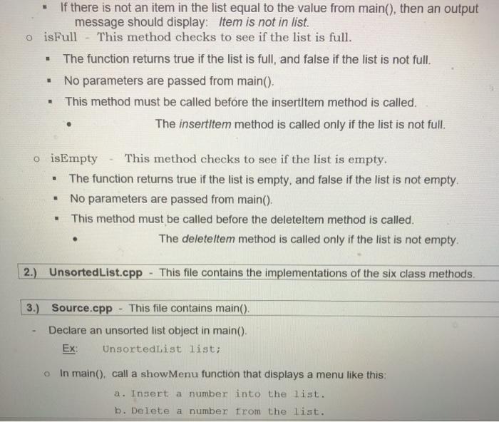 Solved HW_3a Create an array-based Unsorted List data | Chegg.com
