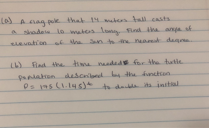 Solved la) A flag pole that 14 meters fall casts a shadow 10 | Chegg.com