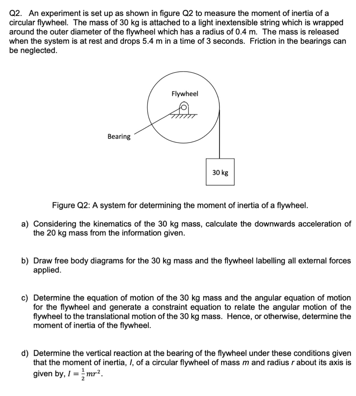 Solved Q2. ﻿An experiment is set up as shown in figure Q2 | Chegg.com