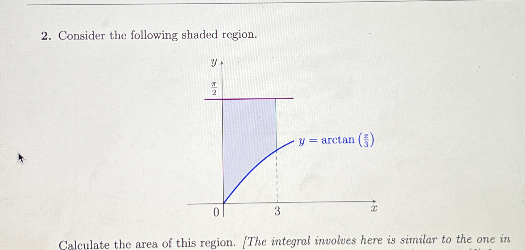 Solved Consider the following shaded region.Calculate the | Chegg.com