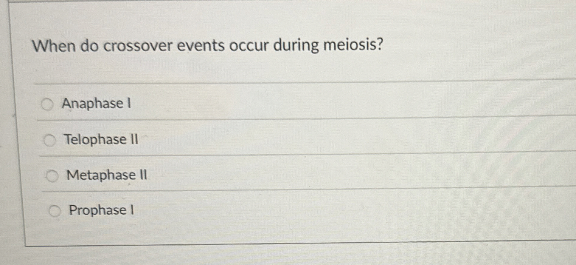Solved When do crossover events occur during | Chegg.com