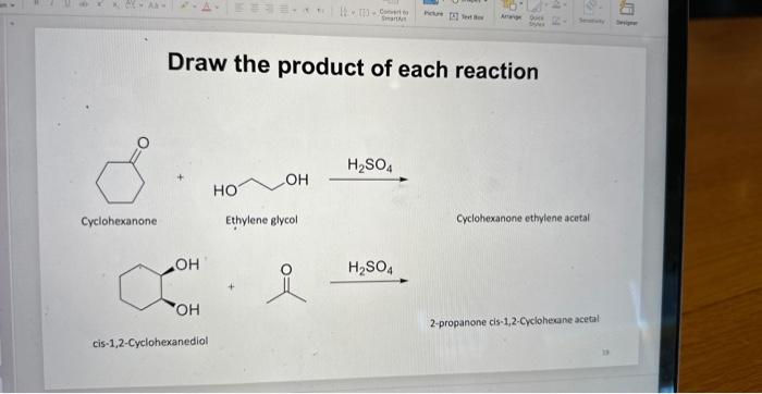 Solved Draw the product of each reaction Cyclohexanone | Chegg.com