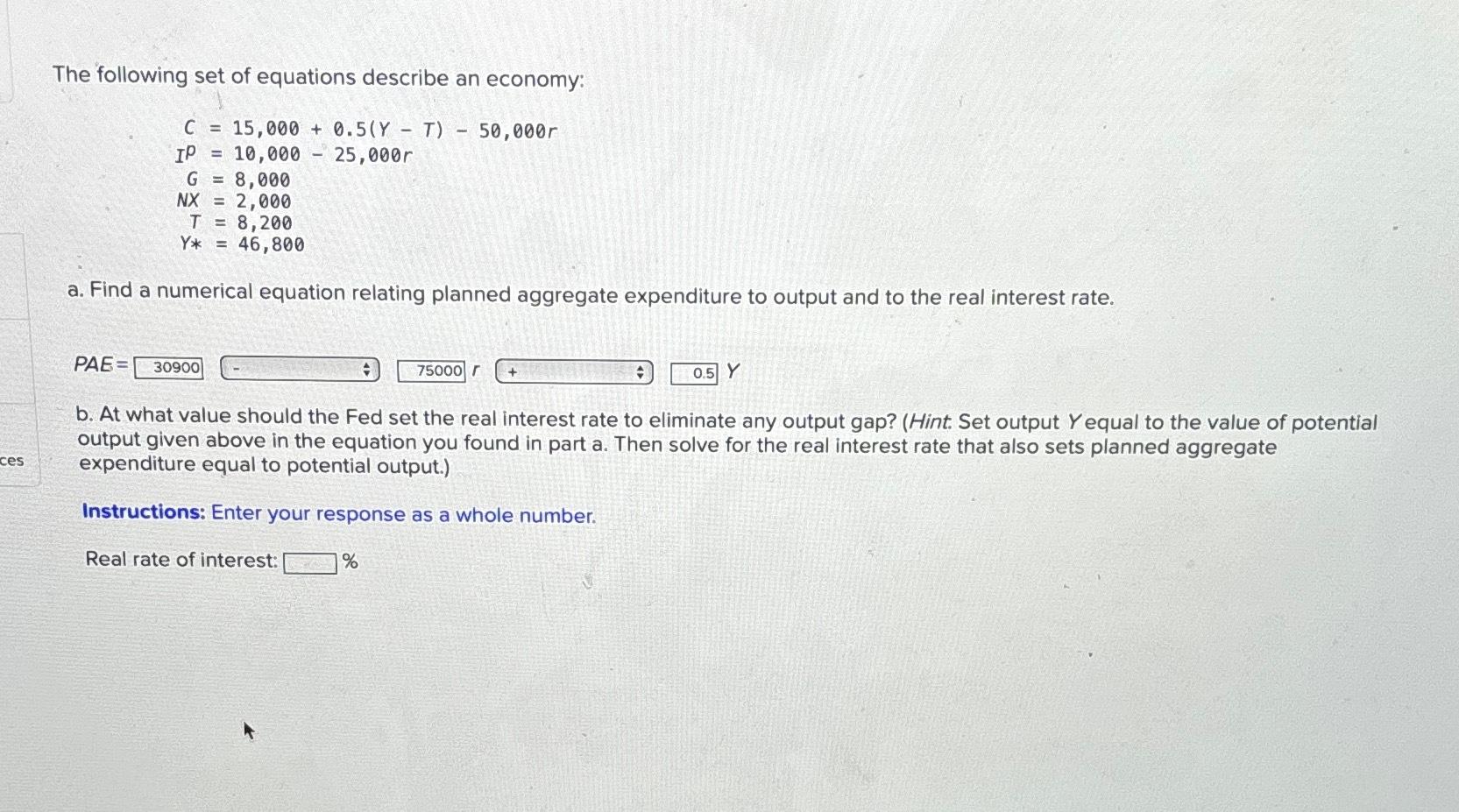 Solved The following set of equations describe an | Chegg.com