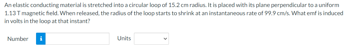 Solved An elastic conducting material is stretched into a | Chegg.com