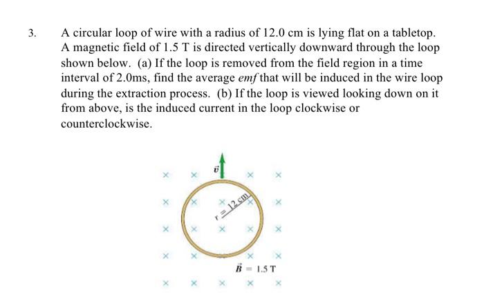 Solved A circular loop of wire with a radius of 12.0 cm is | Chegg.com