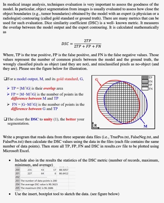 Solved In medical image analysis, techniques evaluation is | Chegg.com