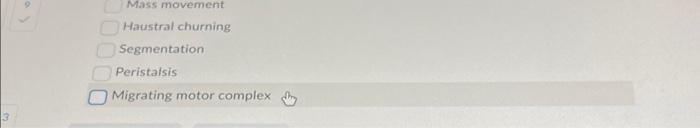 Mass movement Haustral churning Segmentation | Chegg.com