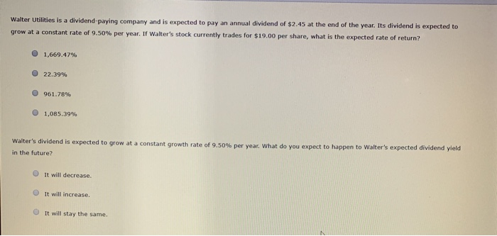 Solved Ch 09: Assignment - Stocks and Their Valuation 6. | Chegg.com