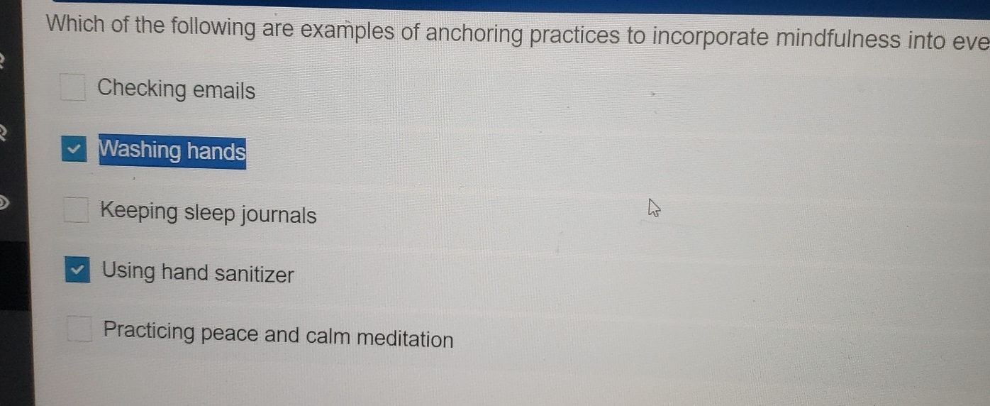 Solved Which of the following are examples of anchoring | Chegg.com