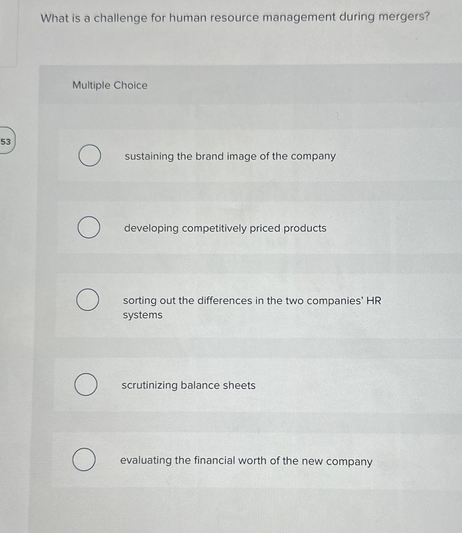 Solved What is a challenge for human resource management | Chegg.com