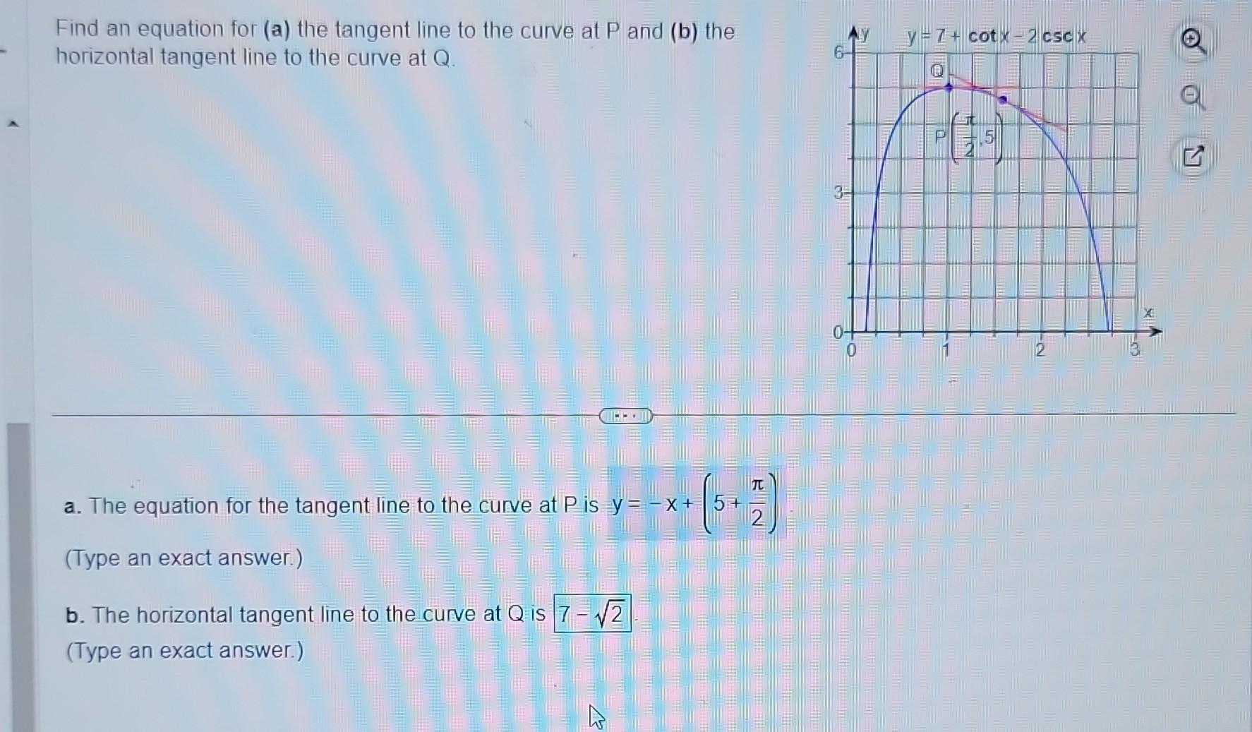 Solved Find an equation for (a) the tangent line to the | Chegg.com