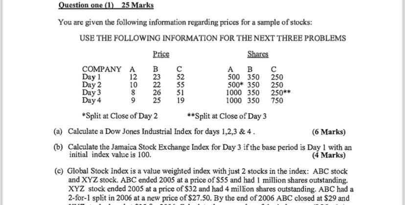 Solved Question One 1 25 ﻿marksyou Are Given The Following 3553