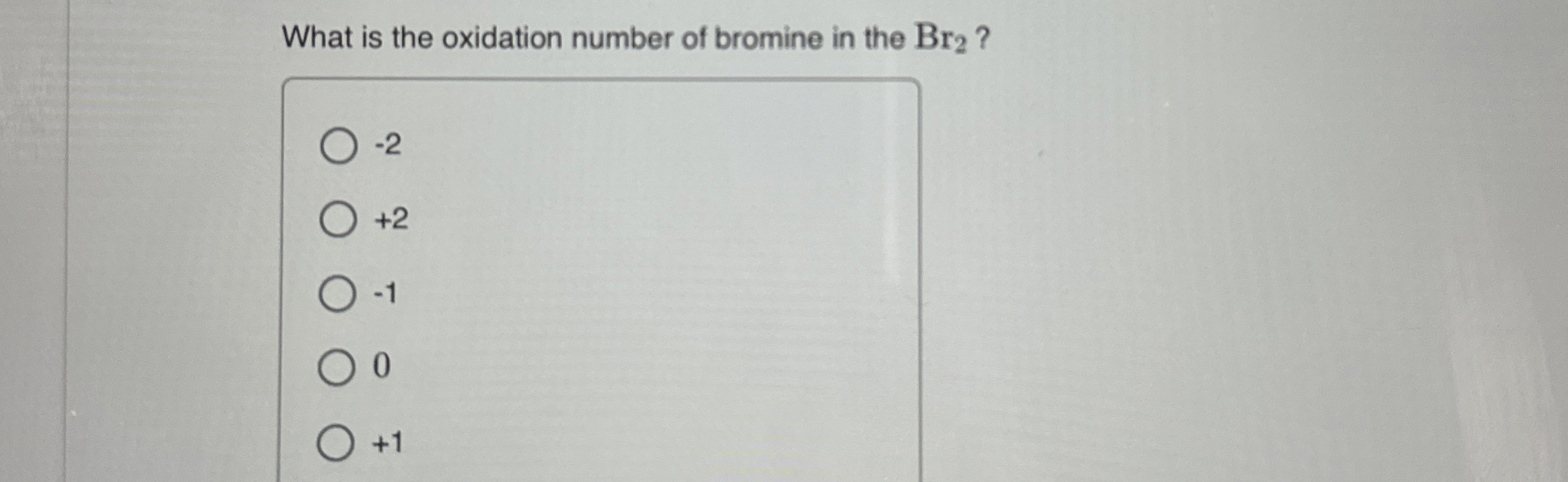 Solved What is the oxidation number of bromine in the | Chegg.com