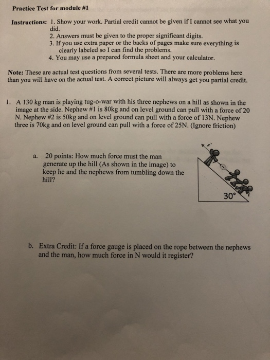 Solved Practice Test for module #1 Instructions: 1. Show | Chegg.com