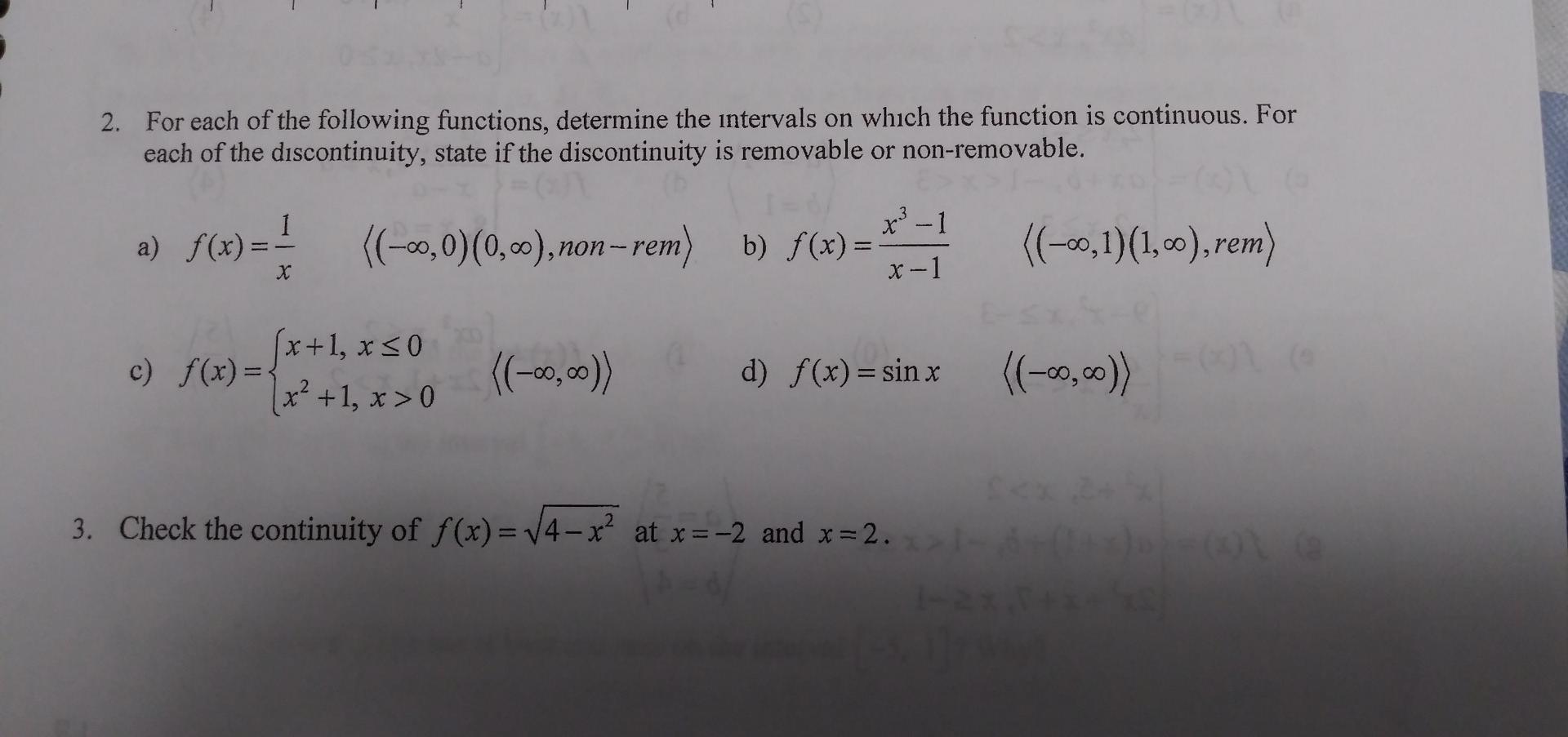 Solved A function f(x) is continuous at x=c if all of the | Chegg.com
