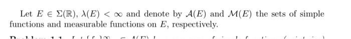 Solved Let {fn}n=1∞⊂A(E) be a sequence of simple functions | Chegg.com