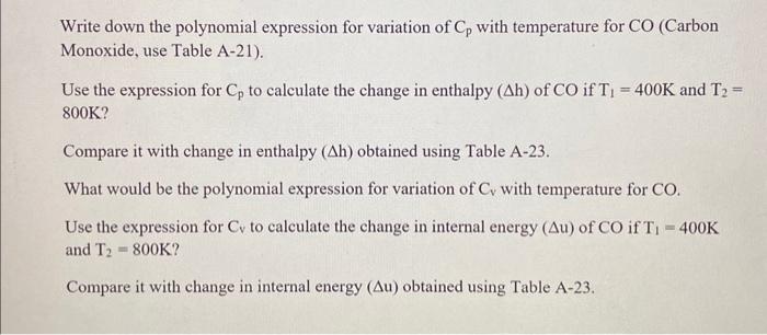 Solved Write down the polynomial expression for variation of | Chegg.com